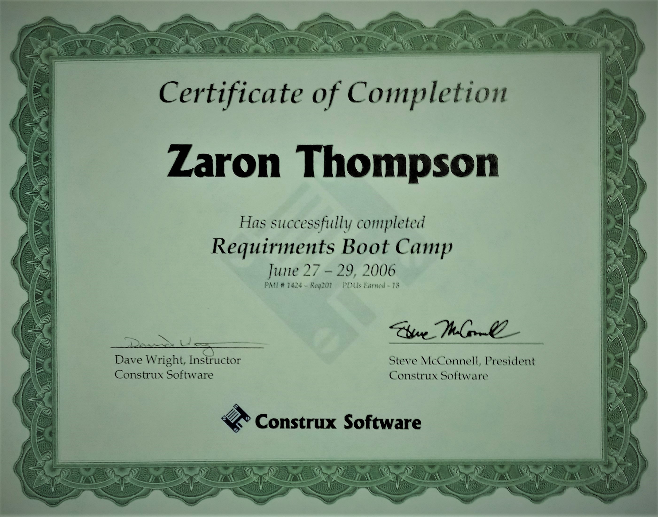 Zaron Thompson - Senior Software Developer